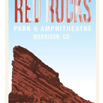 "Red Rocks" Sticker for Sale by mefenwick | Redbubble