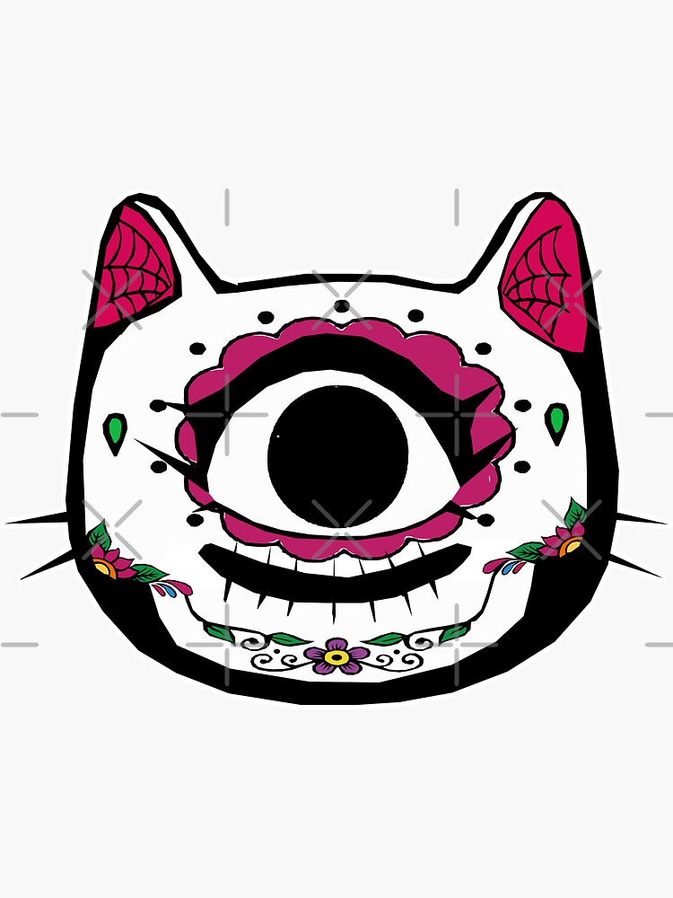 "Cyclops Cat Cute White" Sticker for Sale by OctaviousRex197 | Redbubble