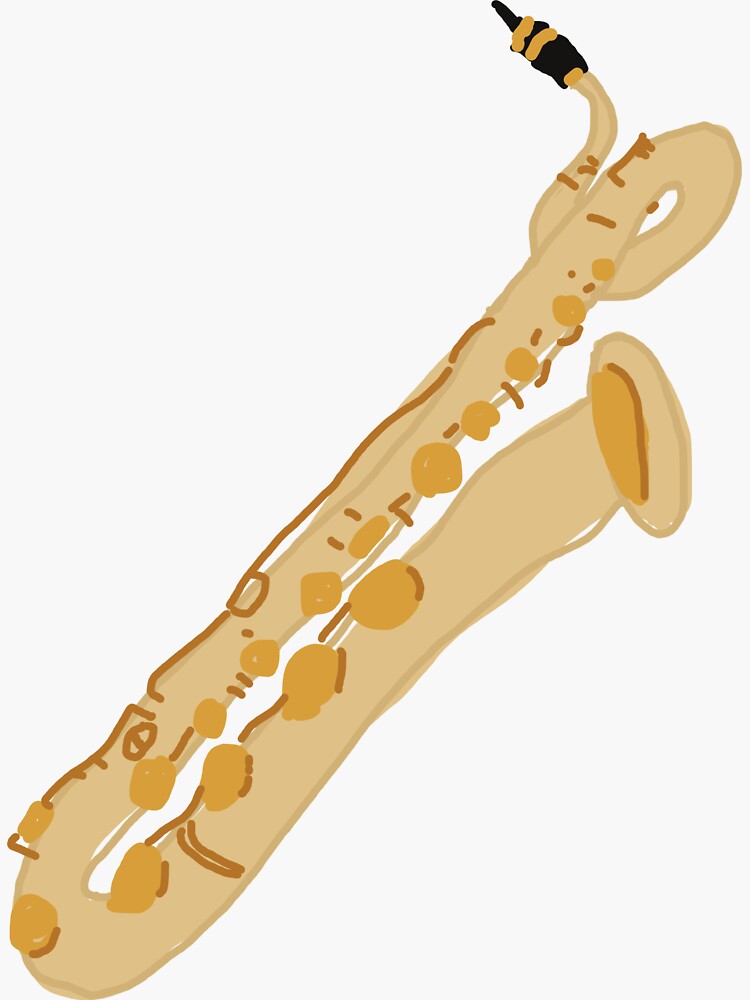 "Baritone Saxophone Jazz Sax" Sticker for Sale by jenido | Redbubble