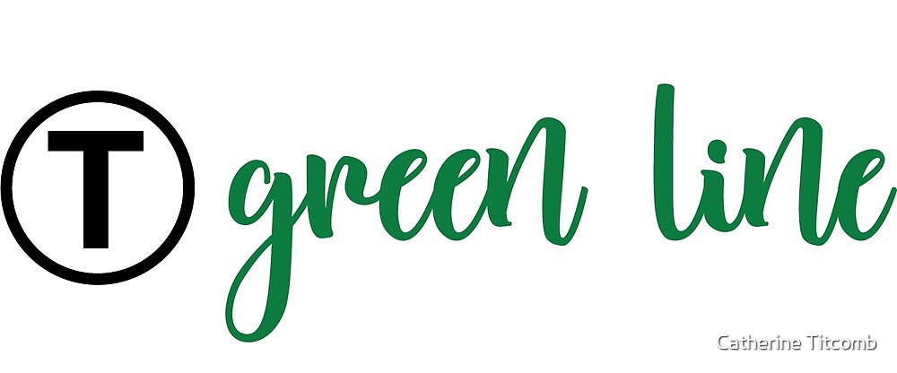 "MBTA Green Line Sticker" by Catherine Titcomb | Redbubble
