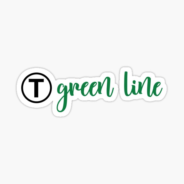 "MBTA Green Line Sticker" Sticker for Sale by margolunet | Redbubble