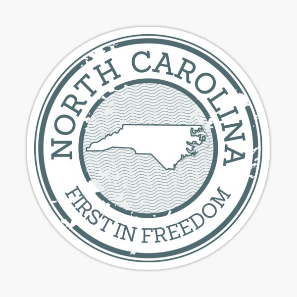 "North Carolina - First In Freedom (Stamp)" Sticker for Sale by ...