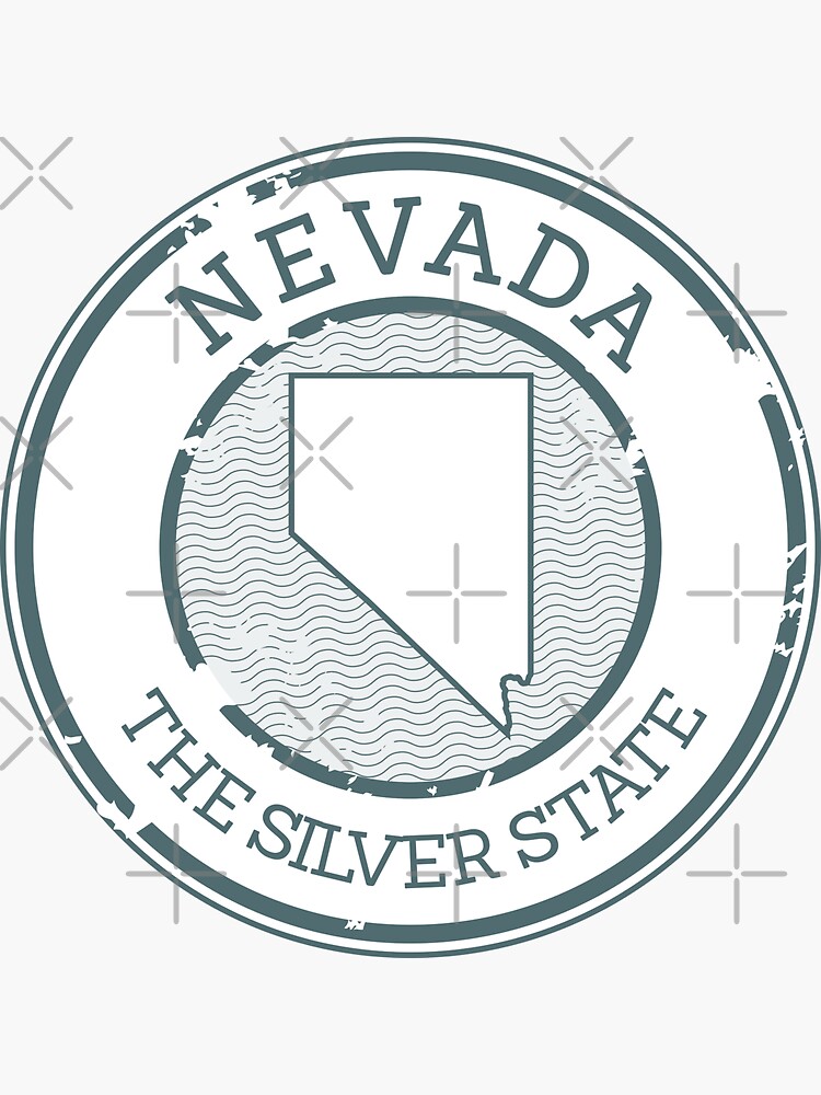 "Nevada - The Silver State (Stamp)" Sticker for Sale by stampusa ...