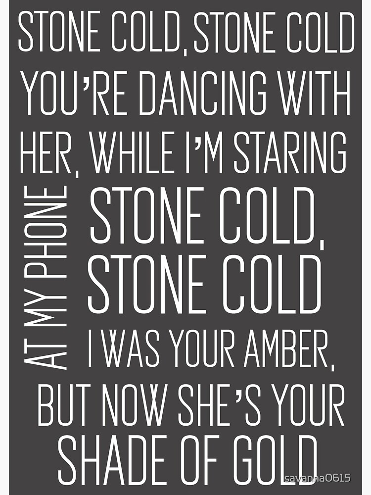 "Stone cold " Sticker by savanna0615 | Redbubble