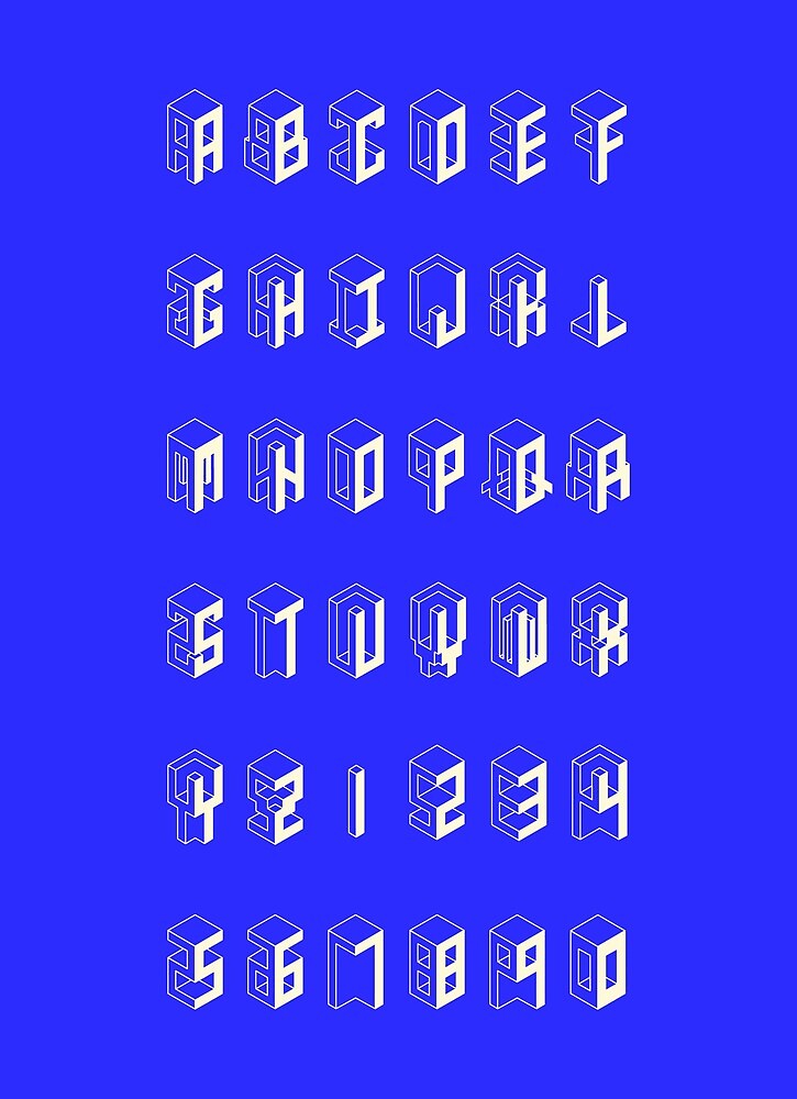 "Boxy Font" by imiuzangela | Redbubble