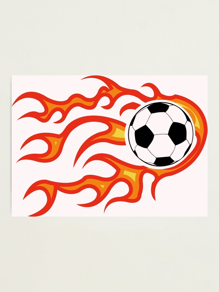 Soccer Ball On Fire Drawing