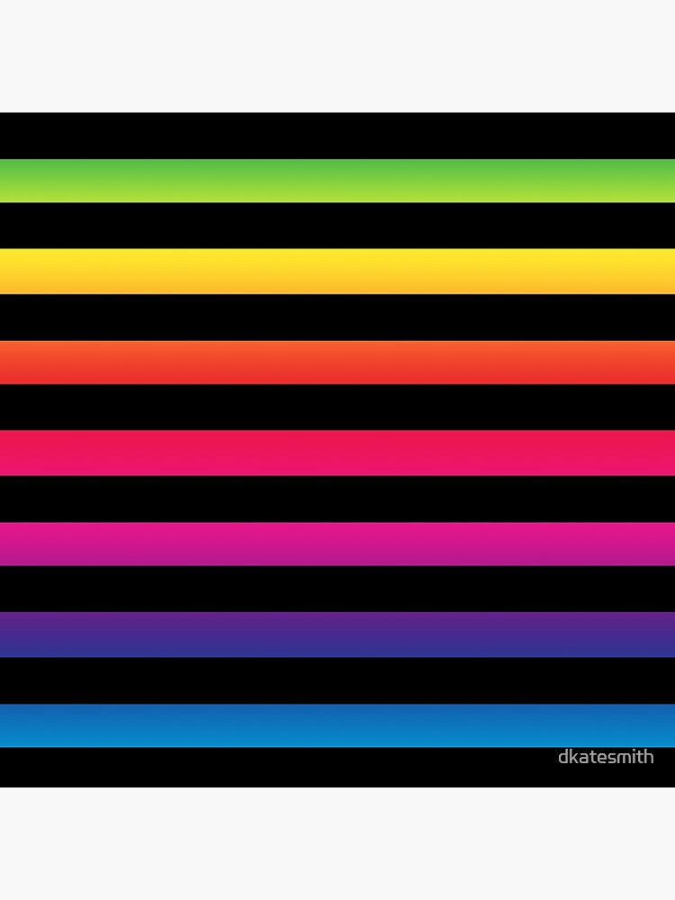 "Black Rainbow Horizontal Lines " Poster by dkatesmith | Redbubble