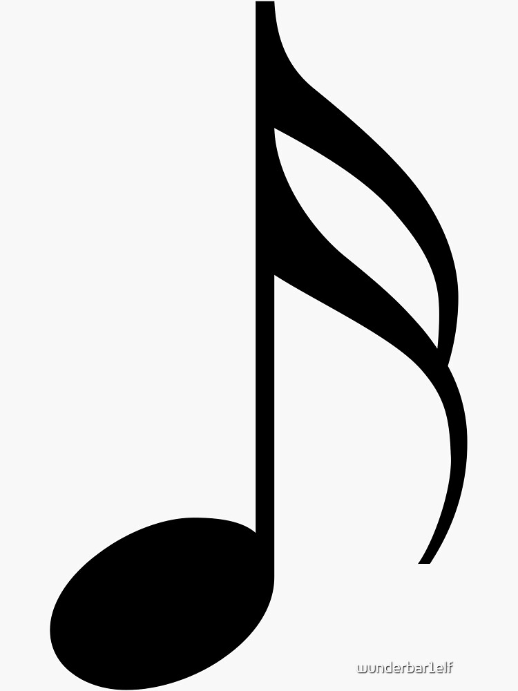 "Eighth note" Sticker for Sale by wunderbar1elf | Redbubble