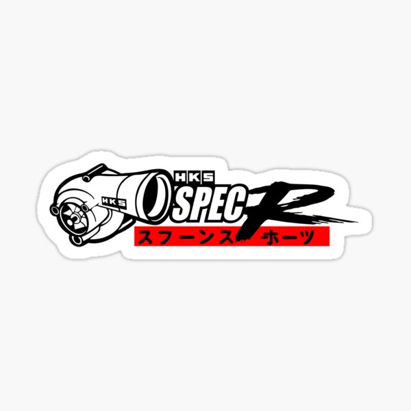 "HKS TURBO SpecR" Sticker for Sale by milespallarco | Redbubble