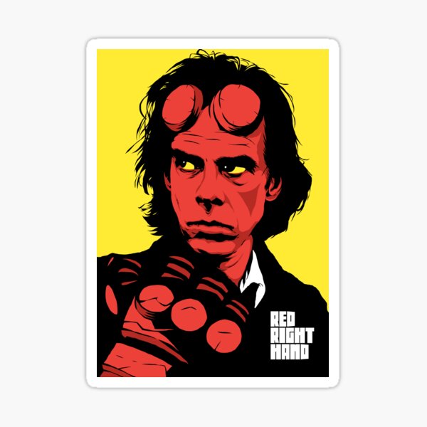 "The Red Hand" Sticker for Sale by butcherbilly | Redbubble