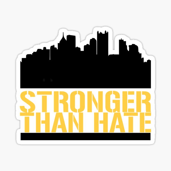 "STRONGER THAN HATE " Sticker for Sale by mwatx98 | Redbubble