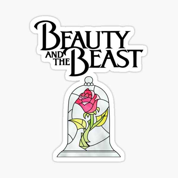 "Beauty and the Beast" Sticker by swan-girls | Redbubble