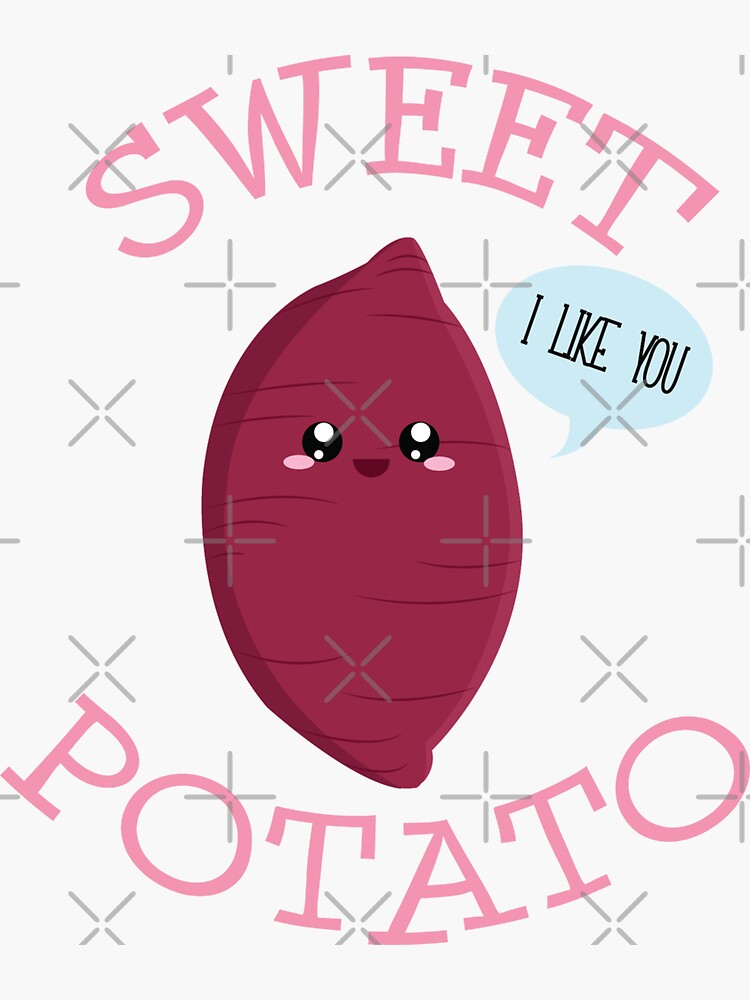 "Cute Sweet Potato - Funny Pun Vegetable" Sticker for Sale by ...