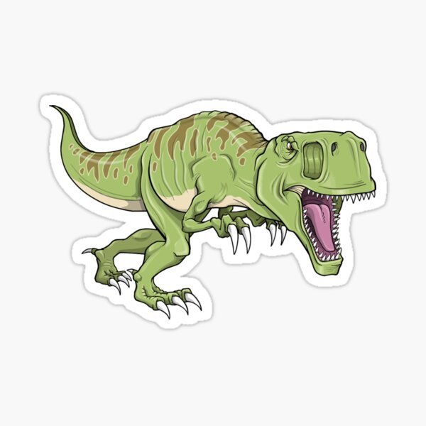 "Roaring Scary T-Rex - Tyrannosaurus Rex Dinosaur" Sticker by ...