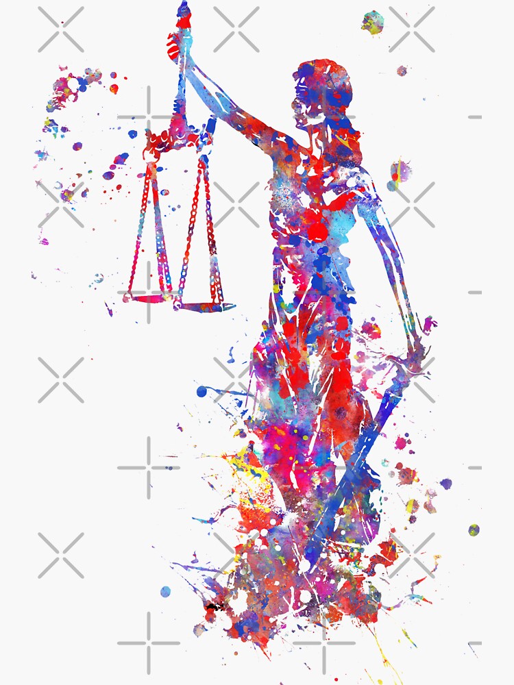 "Lady justice, watercolor lady justice, lady justice print, lady ...