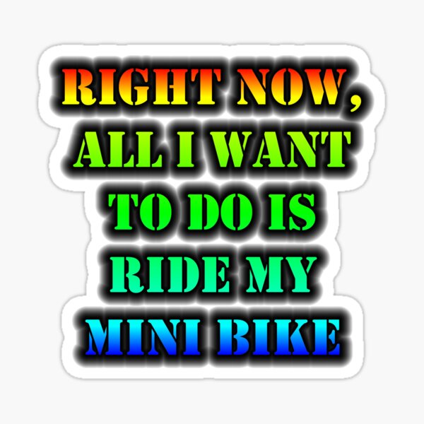 Mini Bike Stickers | Redbubble