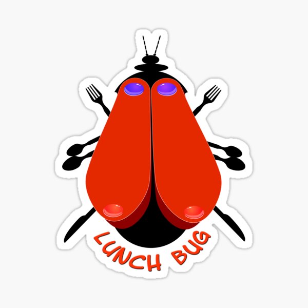 "Lunch Bug" Sticker for Sale by Avalinart | Redbubble