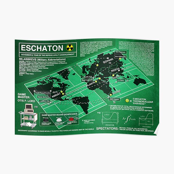 "Eschaton Diagram - Infinite Jest" Poster for Sale by cwayers | Redbubble