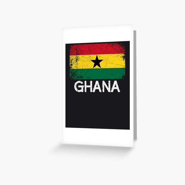 "Ghanaian Flag Design | Vintage Made In Ghana Gift" Greeting Card for ...