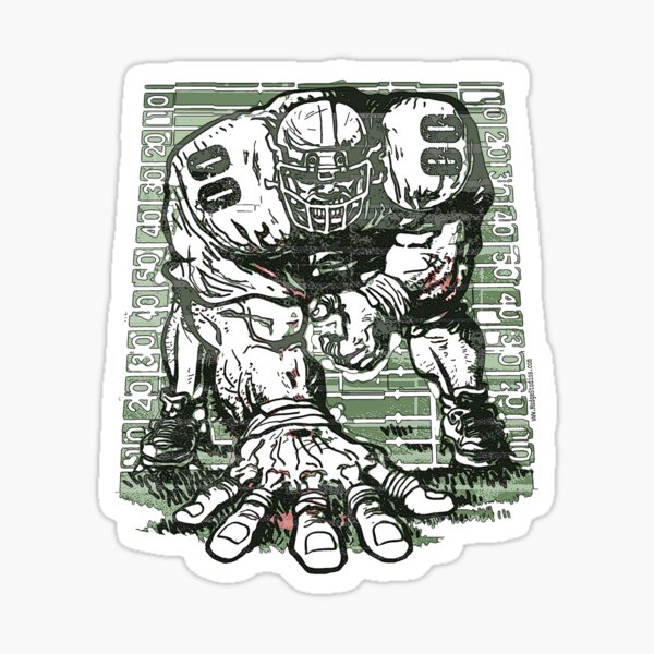 "Gridiron Football 3 Point Stance" Sticker for Sale by MudgeStudios ...