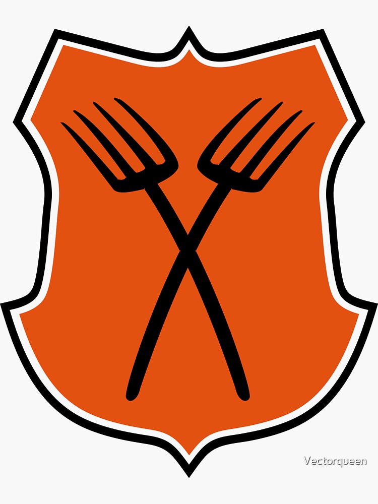 "pitchfork" Sticker by Vectorqueen | Redbubble