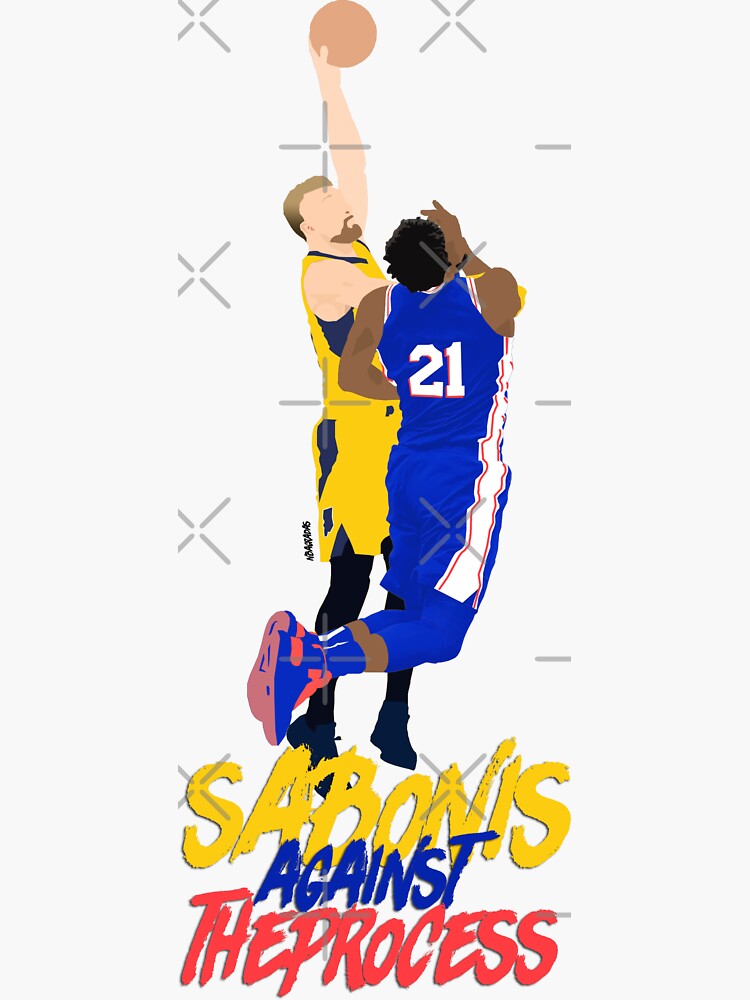 "Sabonis Poster" Sticker for Sale by nbagradas | Redbubble