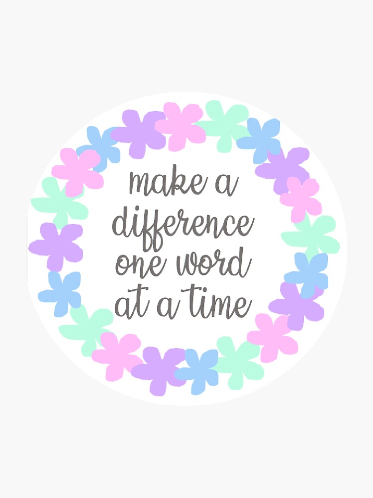 "SLP, floral make a difference " Sticker for Sale by elemasters | Redbubble