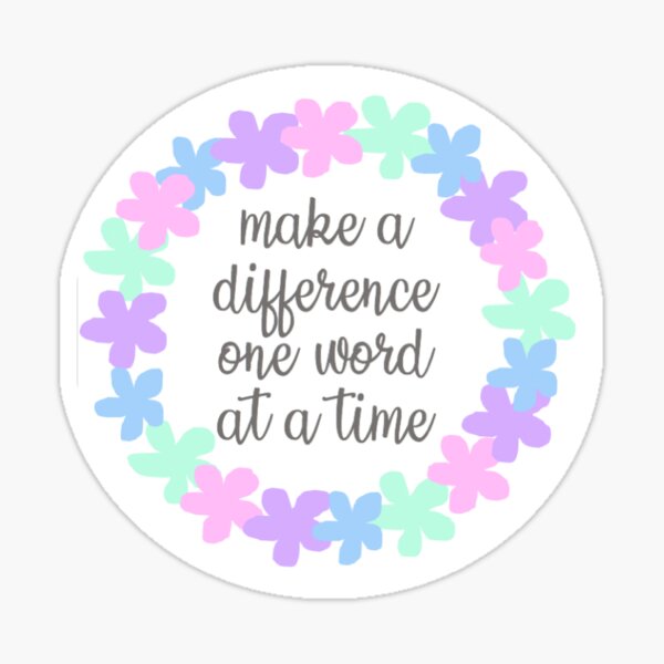 "SLP, floral make a difference " Sticker for Sale by elemasters | Redbubble