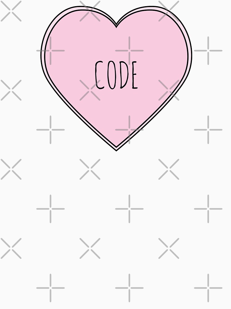 "Code Heart" T-shirt for Sale by teesaurus | Redbubble | code t-shirts ...