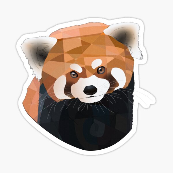 "Red Panda" Sticker for Sale by Blacklightco | Redbubble