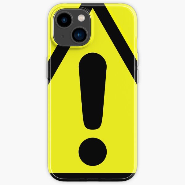 "Warning sign. Exclamation mark in yellow triangle." iPhone Case for ...