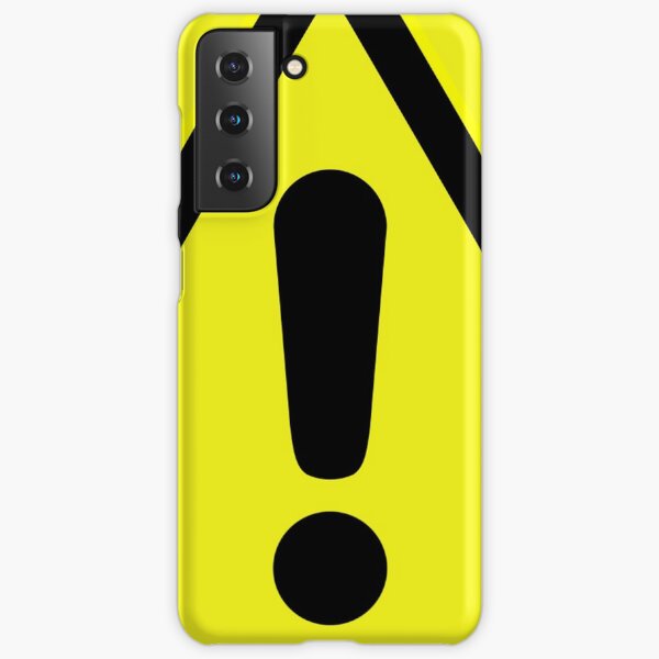 "Warning sign. Exclamation mark in yellow triangle." Samsung Galaxy ...