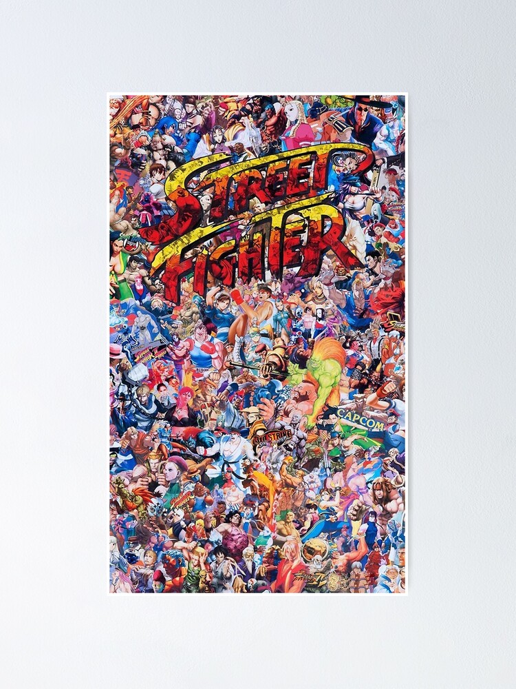 "Street Fighter Character Collage" Poster for Sale by jluly | Redbubble