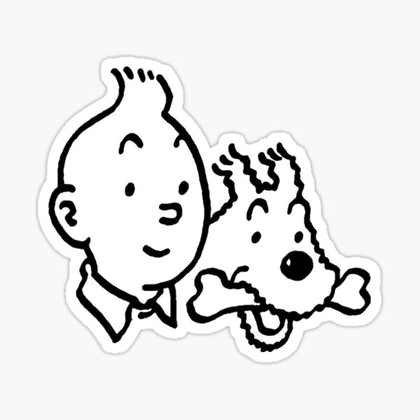 Tintin And Milou Stickers | Redbubble