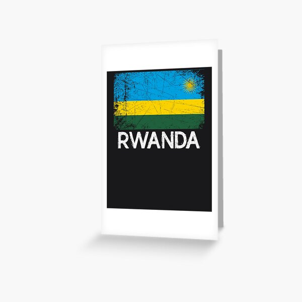"Rwandan Flag Design | Vintage Made In Rwanda Gift" Greeting Card for ...