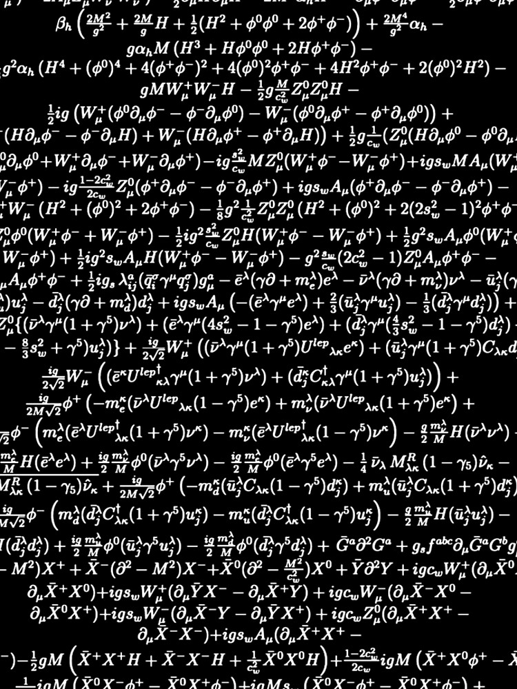 "Standard Model Lagrangian Higgs Boson Formula Physics Teacher ...