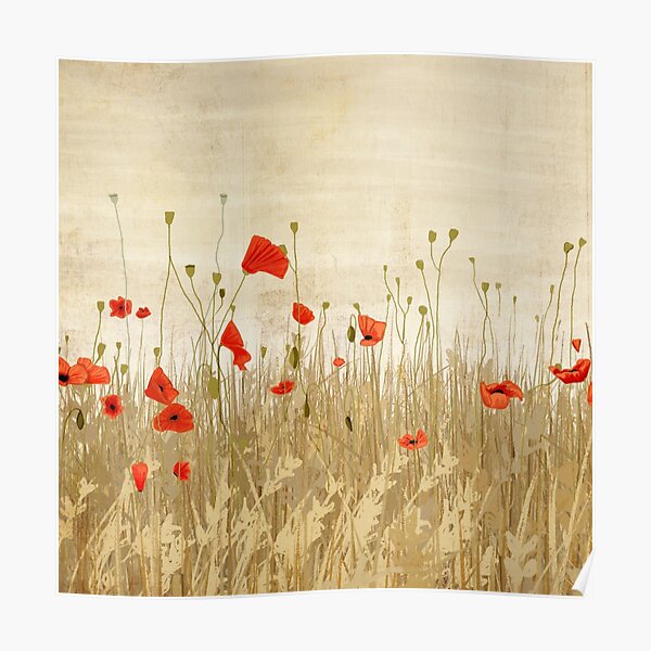 "Poppy Field" Poster for Sale by katherineblower | Redbubble