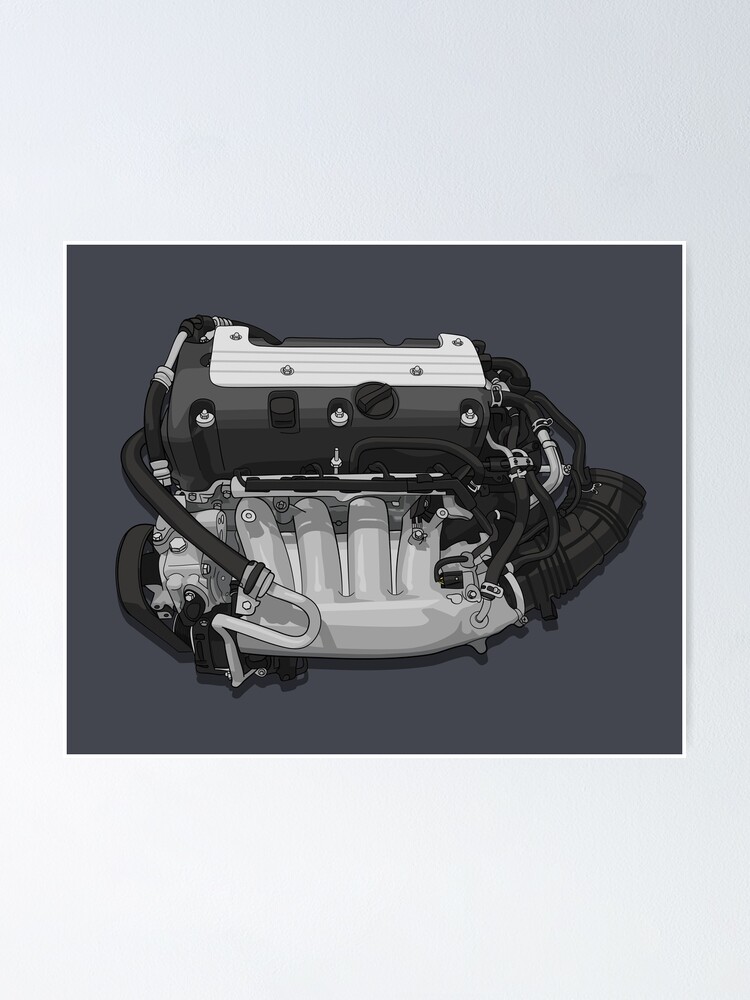 "K20 / K24 engine sticker" Poster for Sale by ArtyMotive | Redbubble