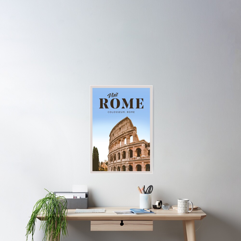 "Visit Rome" Poster for Sale by CallumGardiner | Redbubble