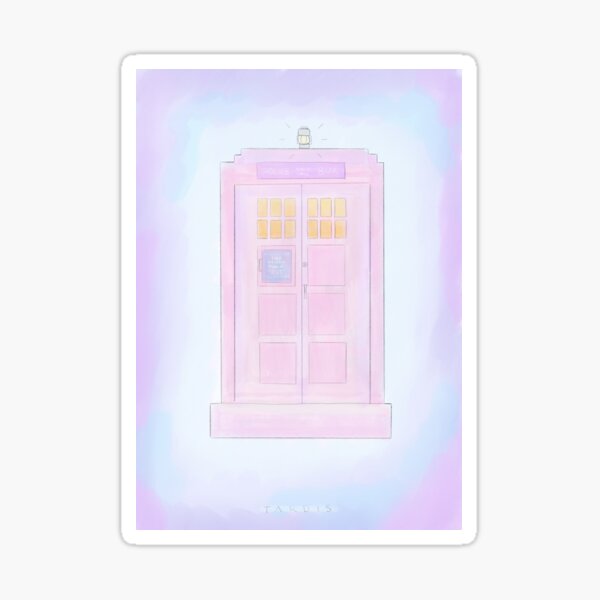 "Pastel Police Box" Sticker by gemmamaeadams | Redbubble