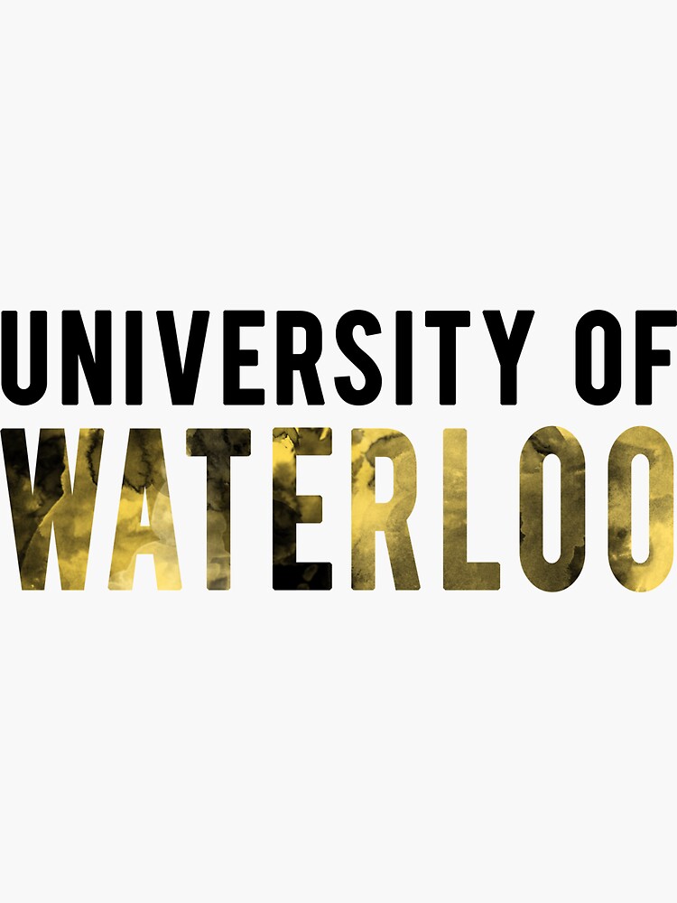 "University of Waterloo" Sticker by siddroth | Redbubble