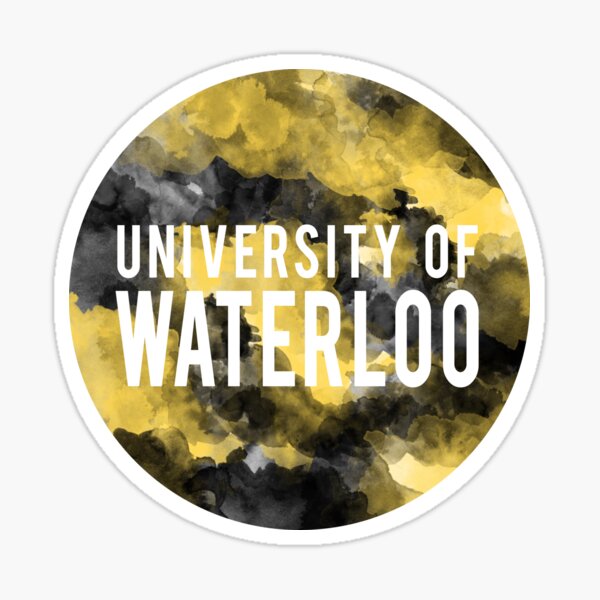 "University of Waterloo " Sticker by siddroth | Redbubble