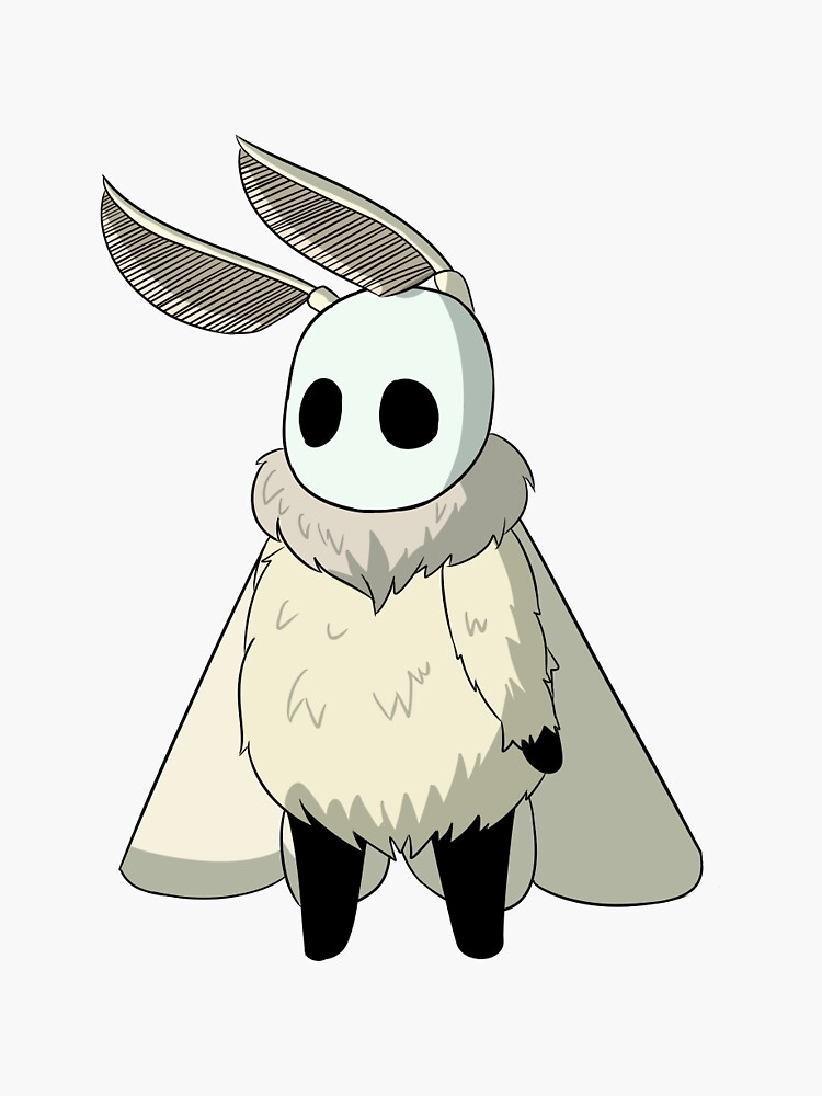 "Hollow Knight - The Knight as a moth" Sticker for Sale by Snarp ...