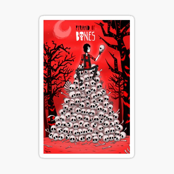 "Pyramid Of Bones" Sticker for Sale by DaniDrama | Redbubble