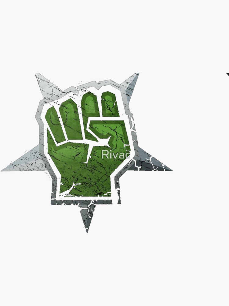 "Graffiti drawing of a green fist" Sticker for Sale by Rivao | Redbubble