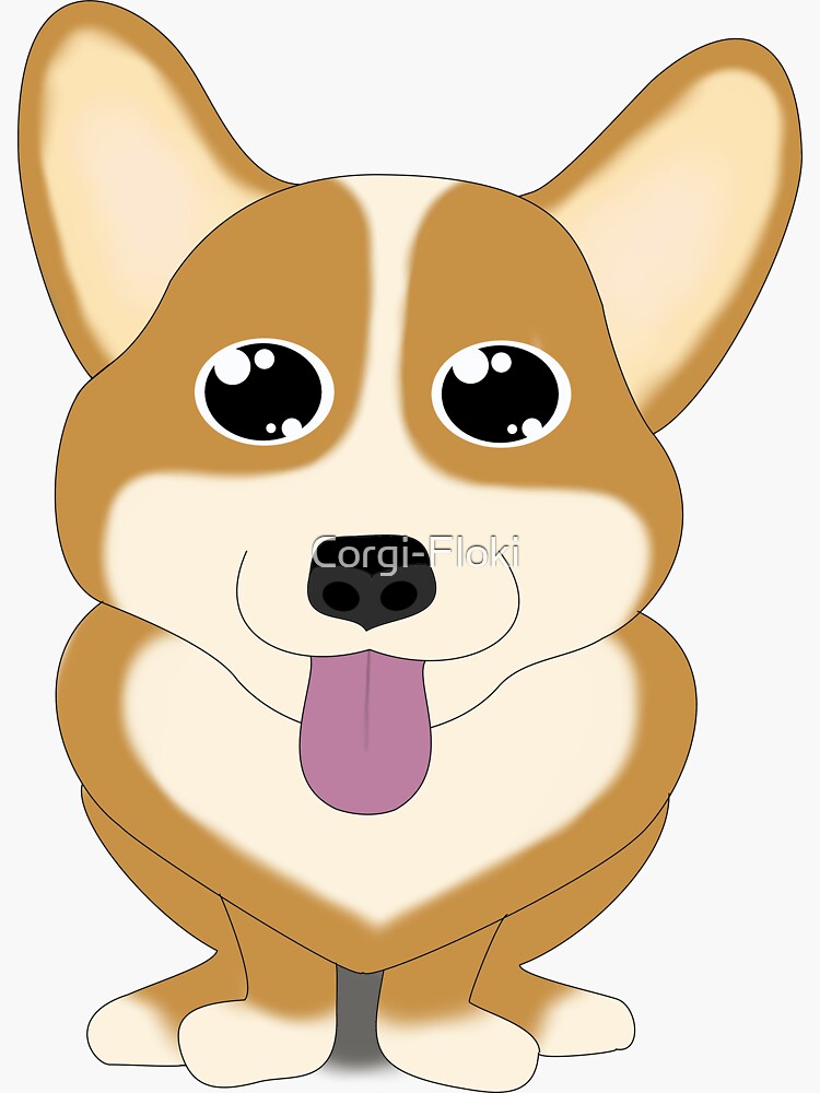 "corgi puppy" Sticker for Sale by Corgi-Floki | Redbubble