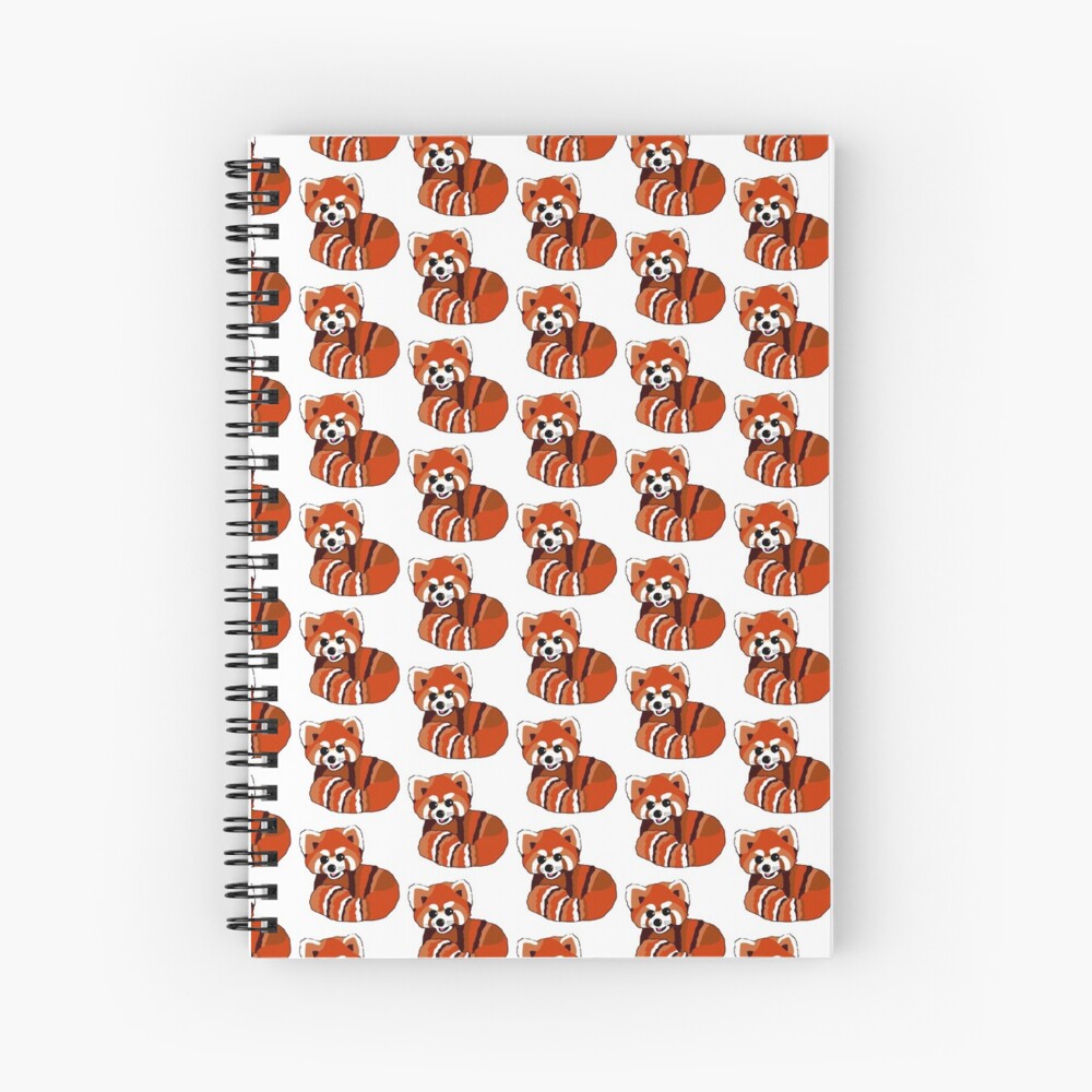 "Red panda print" Spiral Notebook for Sale by bettyretro | Redbubble