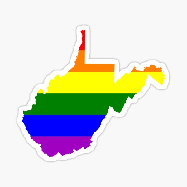 "Gay Pride LGBT Love Rainbow T Shirt - West Virginia Rainbow Flag ...