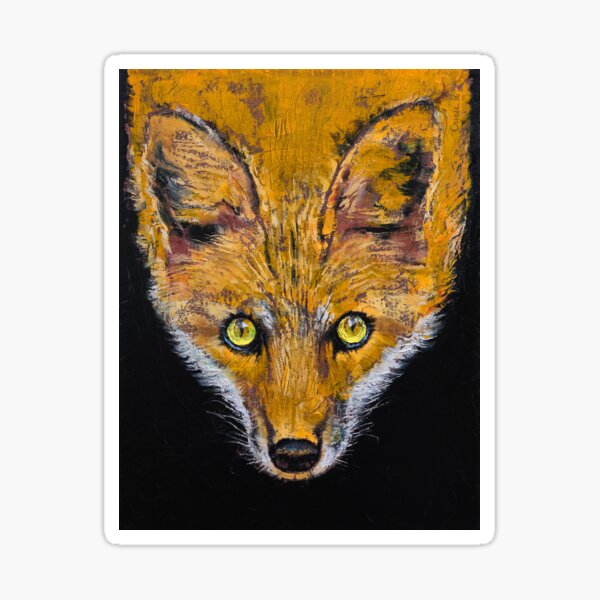 "Clever Fox" Sticker by michaelcreese | Redbubble