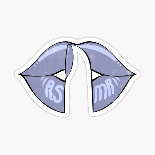 "ASMR Blue Whisper " Sticker for Sale by Nitemaresndrmz | Redbubble